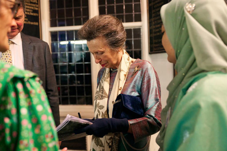 Princess Anne is a shimmering mermaid in 'glamorous' metallic dress