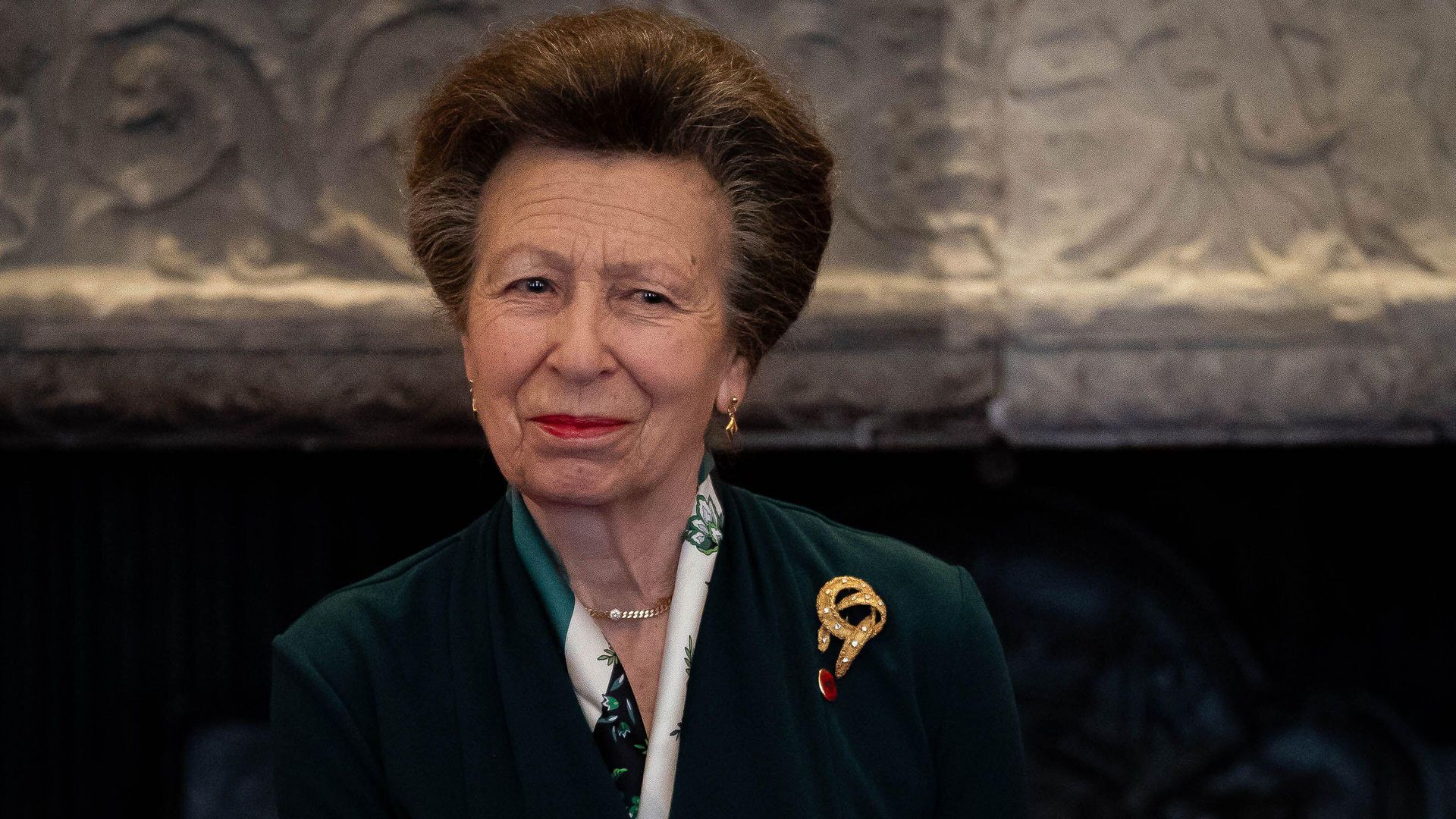 Princess Anne is a shimmering mermaid in 'glamorous' metallic dress