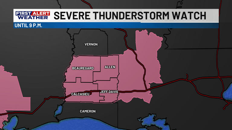 First Alert Forecast: Severe Thunderstorm Watch in effect until 9 pm ...