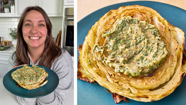 How to Make Cabbage Steaks with Herb Butter Compote