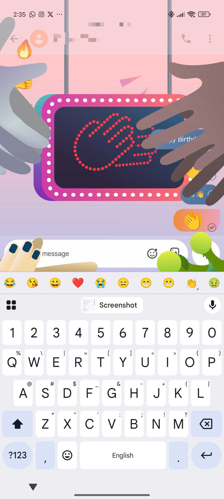 Google Messages gets more expressive with single-emoji full-screen effects