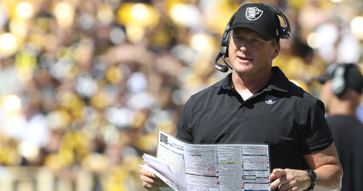 WATCH: Former NFL coach Jon Gruden unboxes Michigan State gear ...