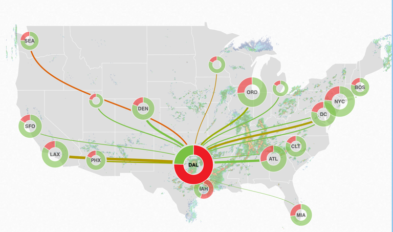 1,700+ flights canceled, delayed at Dallas and Houston airports. See ...