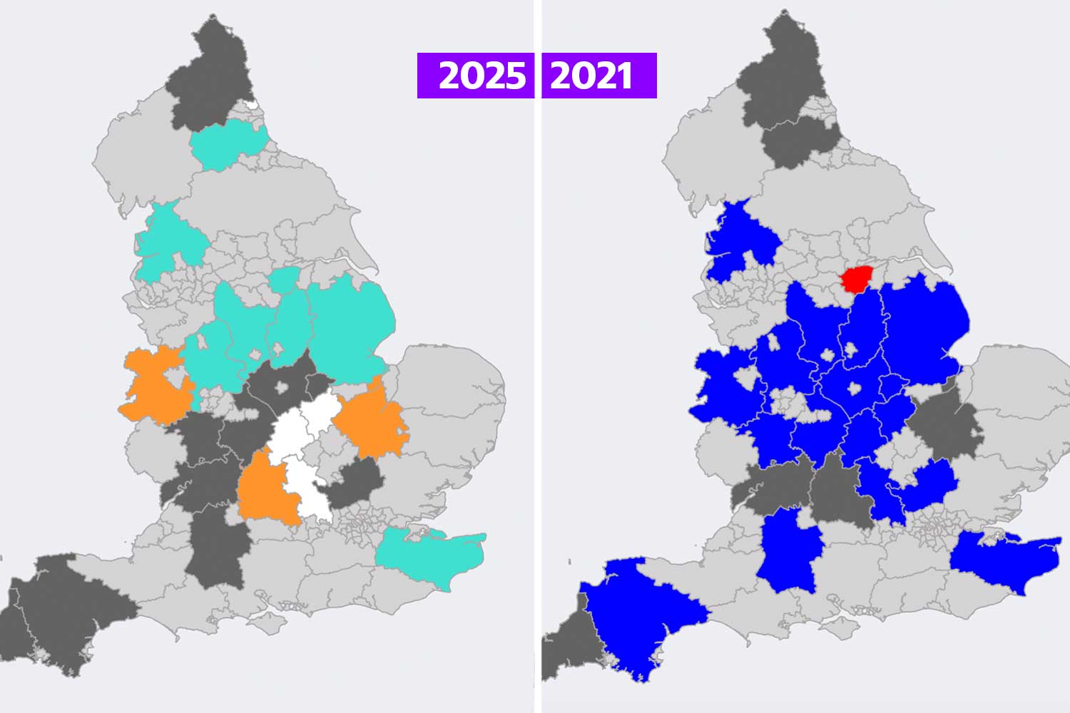 What were the results of the local elections? Map shows council seats ...
