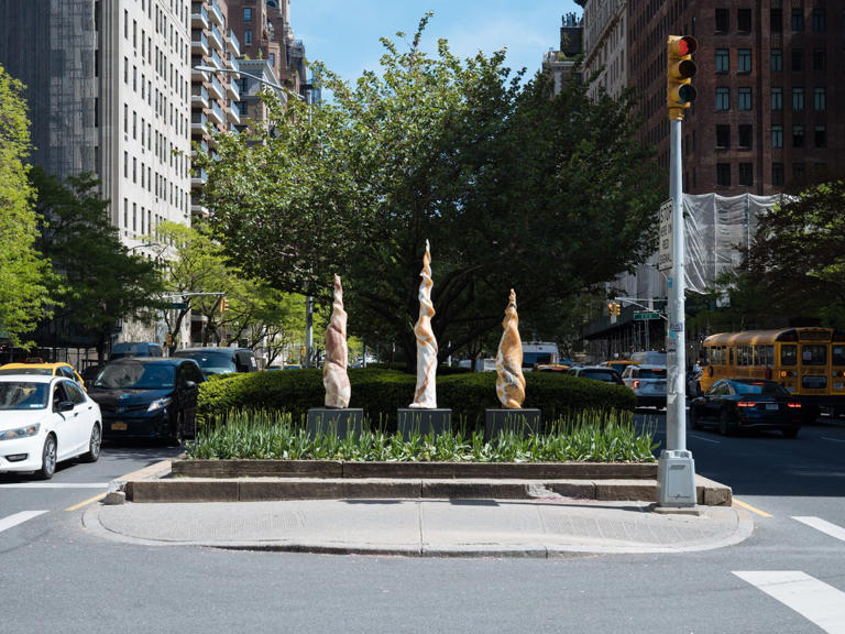 This Season, Bronze Statues Grow Among Park Avenue's Tulips