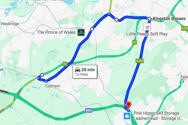 Major Surrey M25 and A3 closures continue in May with contraflow system ...