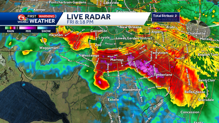 Damage reported in Marrero after tornado