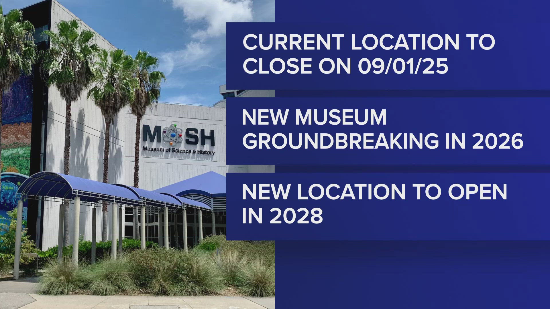 MOSH in Jacksonville set to close in September