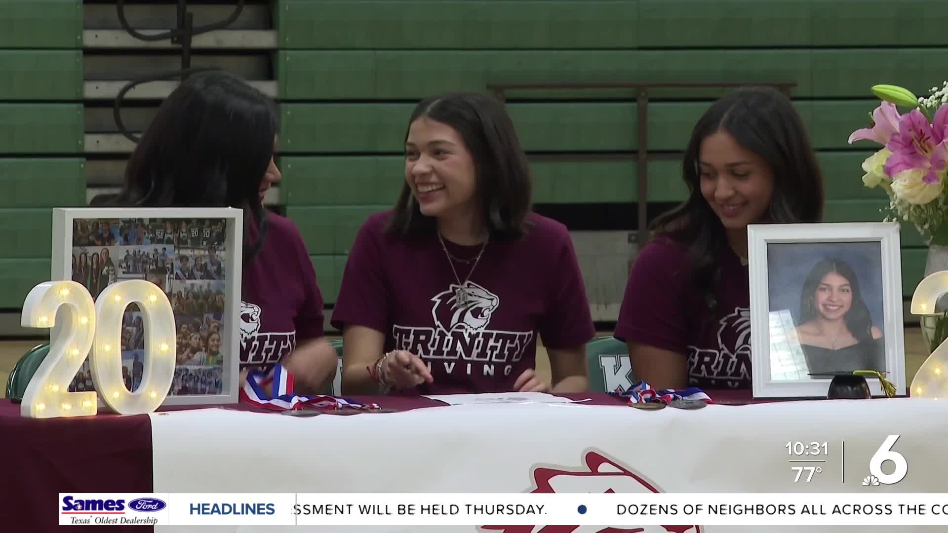 King High School celebrates college signing day for DeLeon, Holland