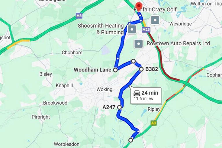 Major Surrey M25 and A3 closures continue in May with contraflow system ...