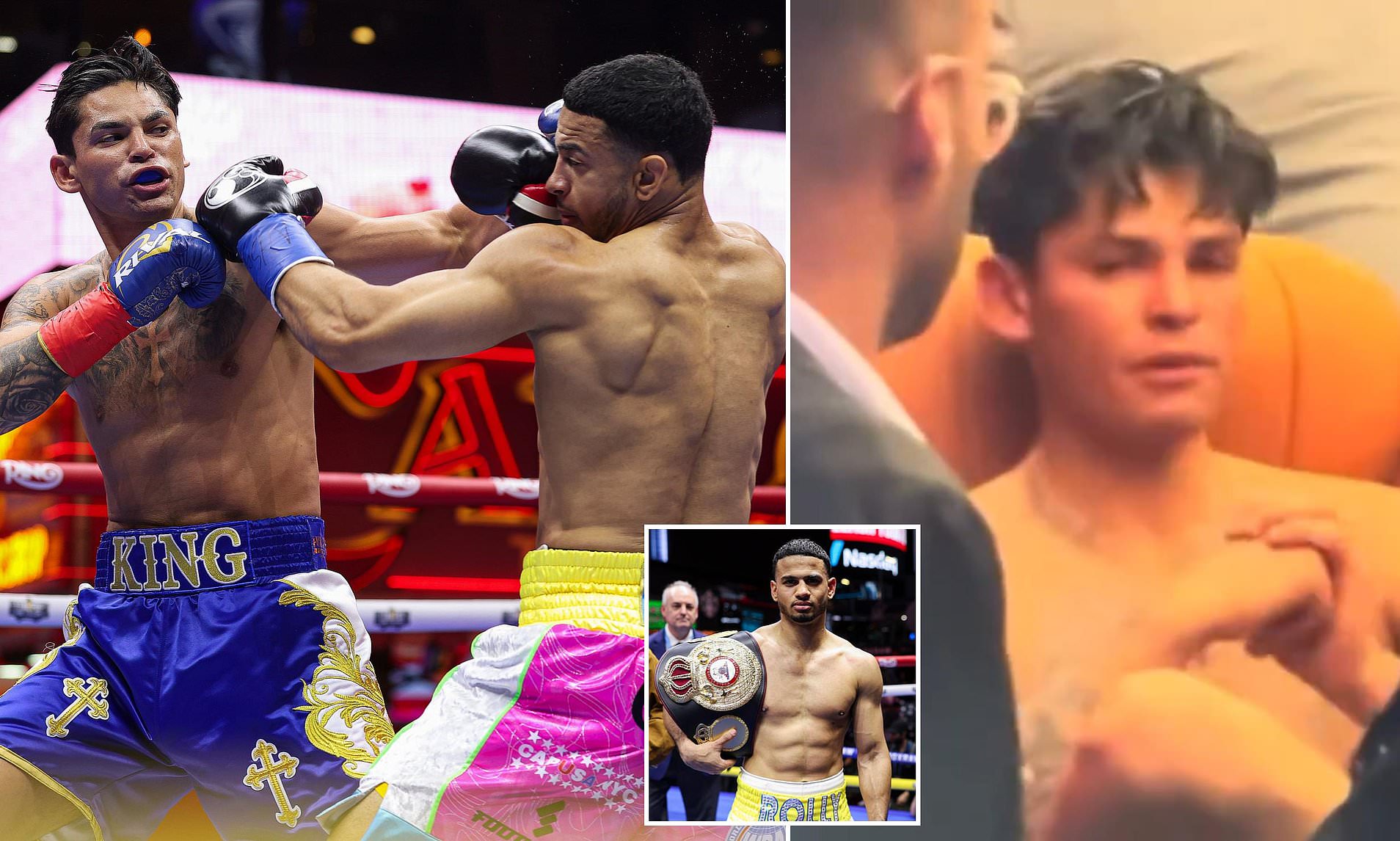 Ryan Garcia spotted in TEARS shortly after his shock defeat by Rolly ...