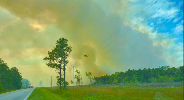 Brunswick wildfire updates: Gov. Stein 'closely monitoring' as burn ban ...