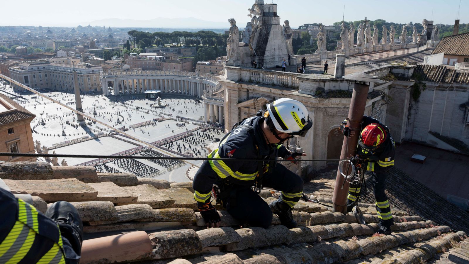 Stove to burn conclave ballots for new pope installed in Sistine Chapel