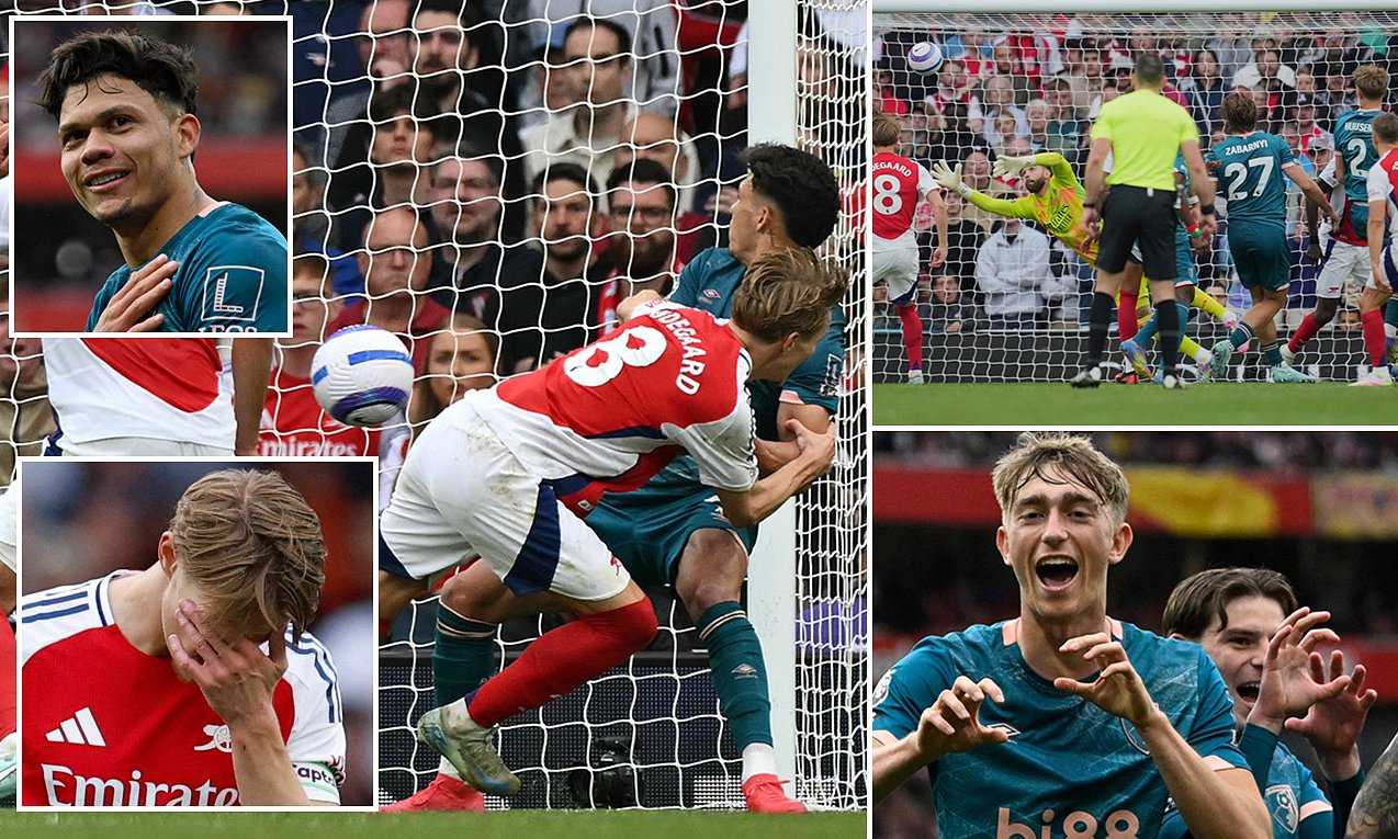 Arsenal let ANOTHER lead slip in demoralising 2-1 defeat by Bournemouth ...
