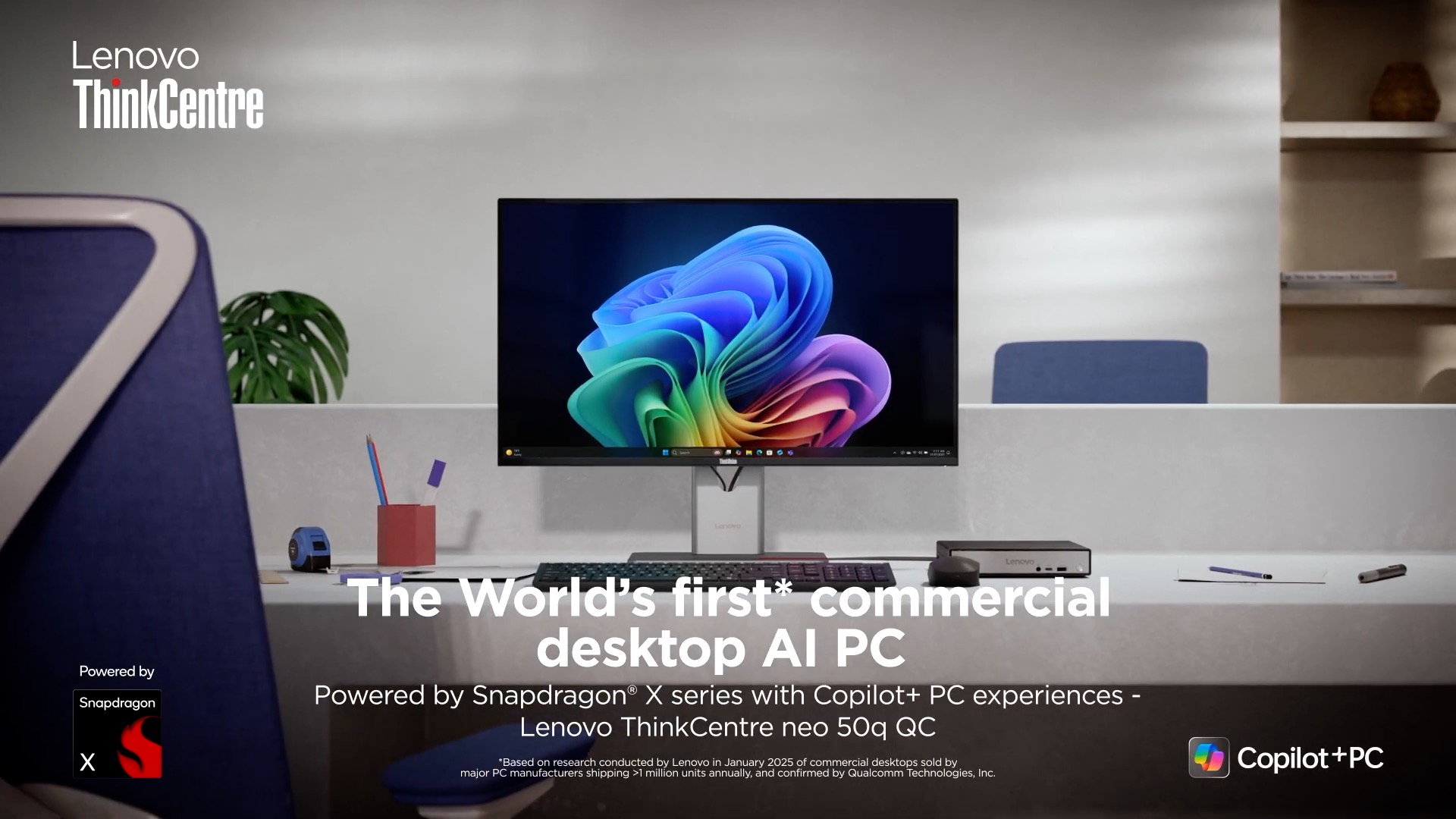 Lenovo ThinkCentre neo 50q QC World's first commercial desktop AI PC ...