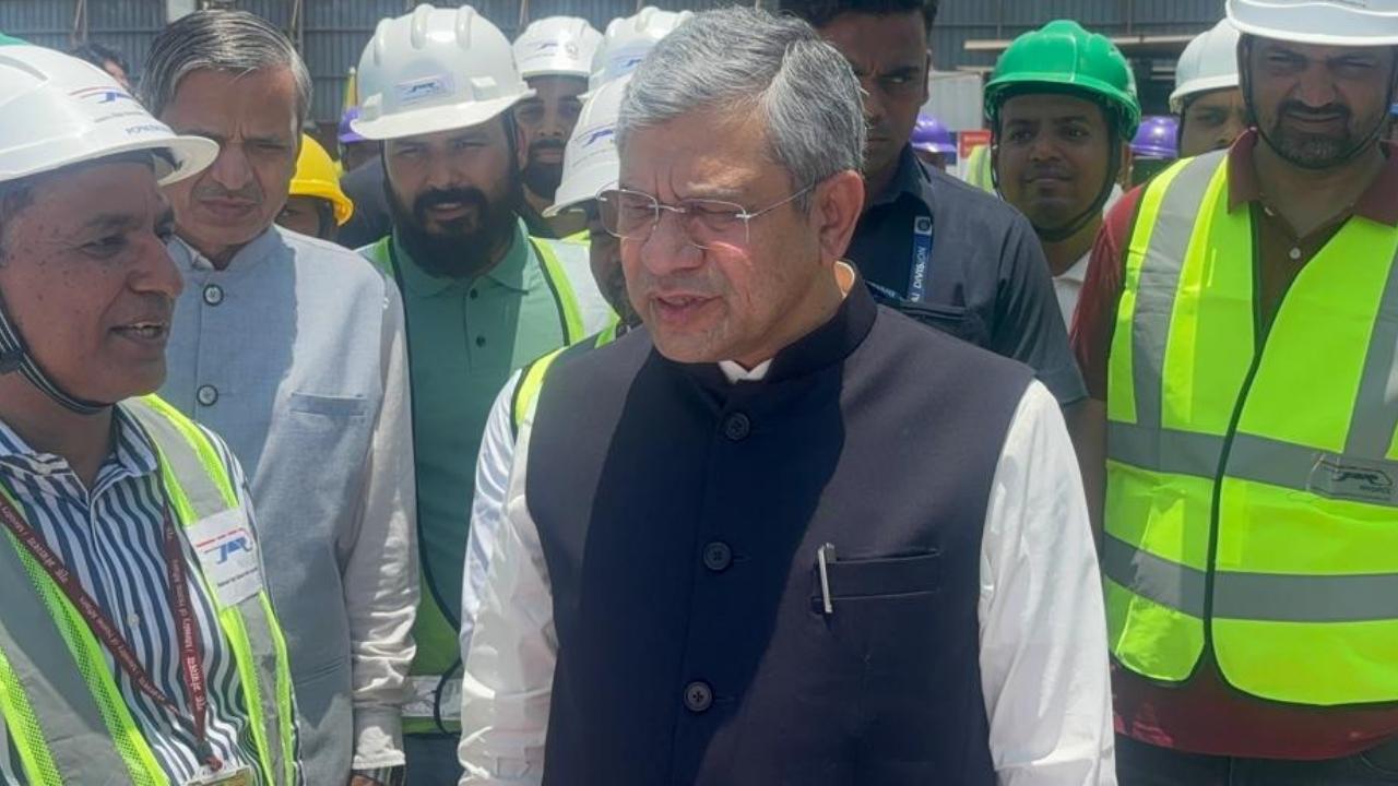 Work to build bullet train`s origin station progressing fast: Vaishnaw