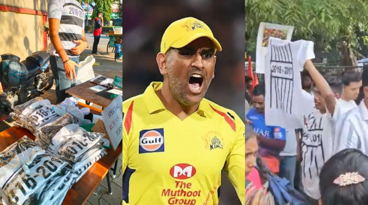 Watch: Fans Sell 'Jail' Jerseys Mocking CSK's Ban Ahead of RCB vs CSK ...