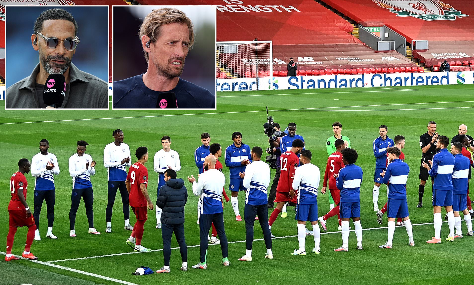 Peter Crouch and Rio Ferdinand brand Premier League guard of honour ...