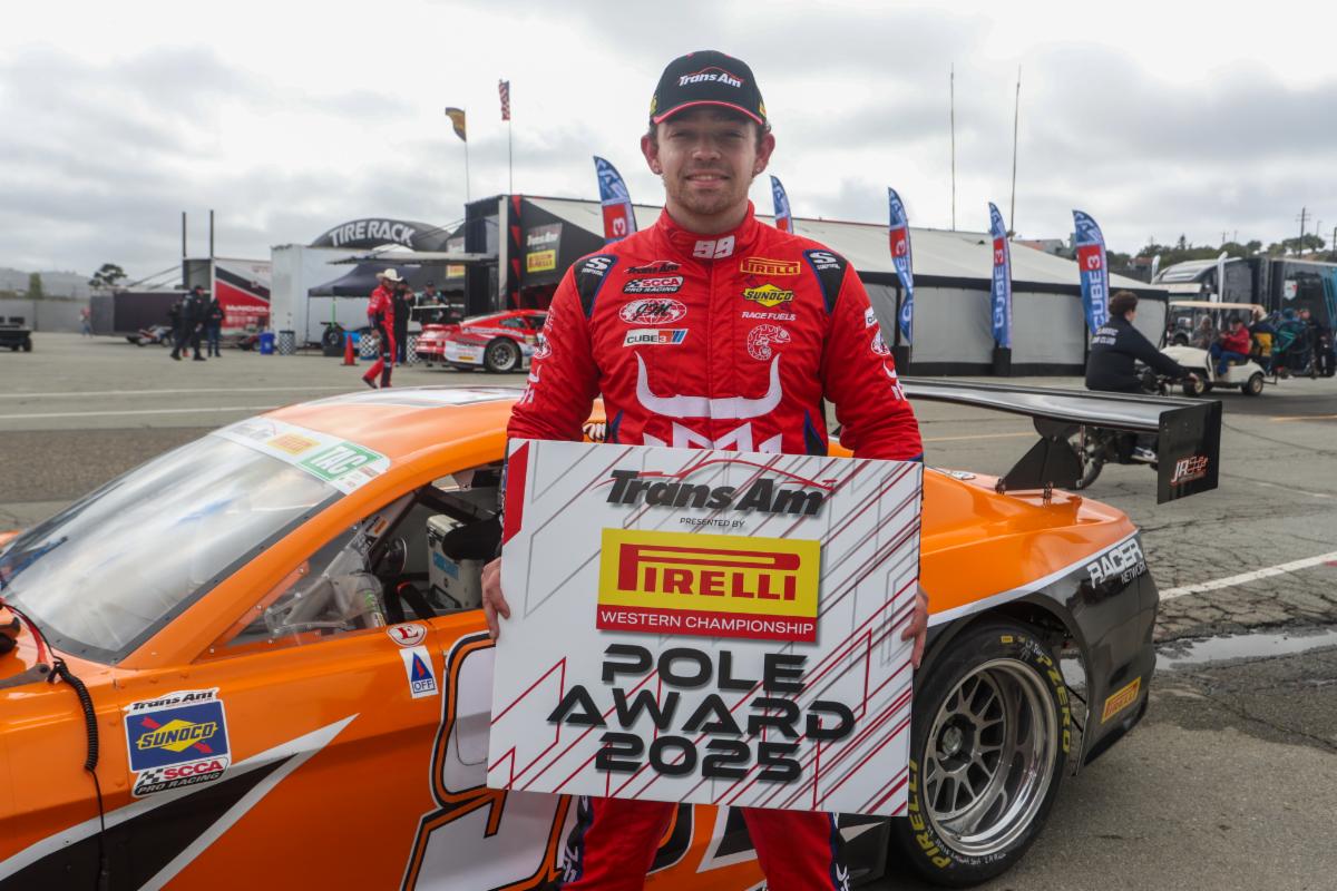 Crews sets new TA track record in pole run at Laguna Seca