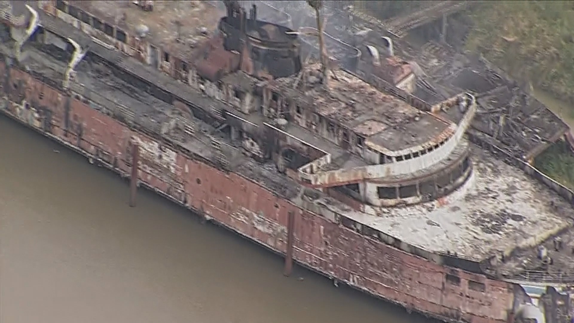 Derelict Queen of Sidney ferry burns in overnight fire