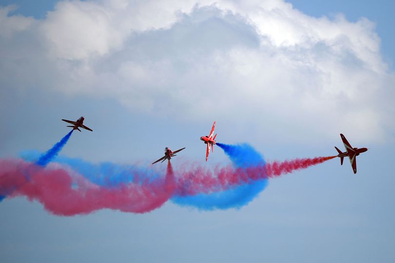 When and where you could see the Red Arrows from Surrey as part of VE ...