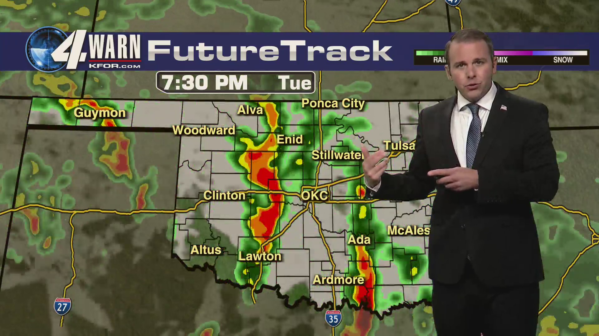 Aaron Brackett's Saturday evening 4Cast for Oklahoma 5-3-2025