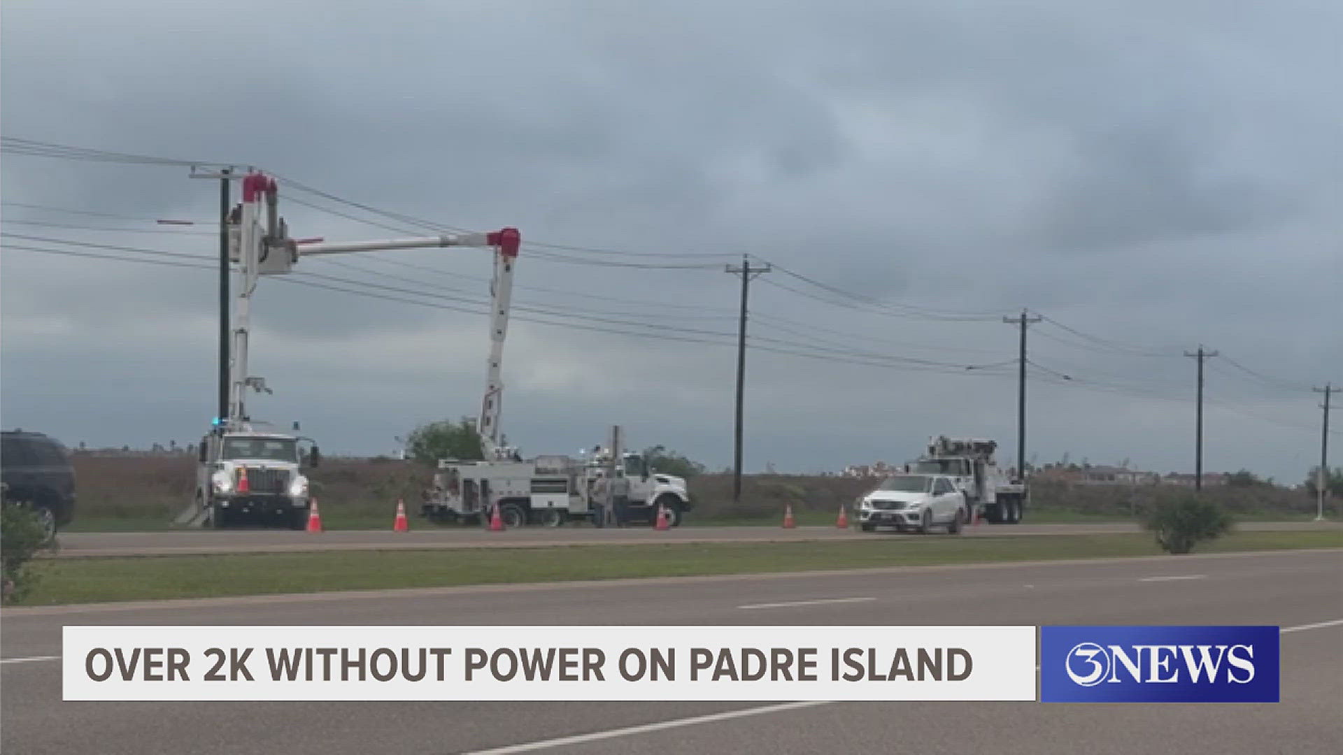 Over 2K without power on Padre Island, AEP crews working to restore