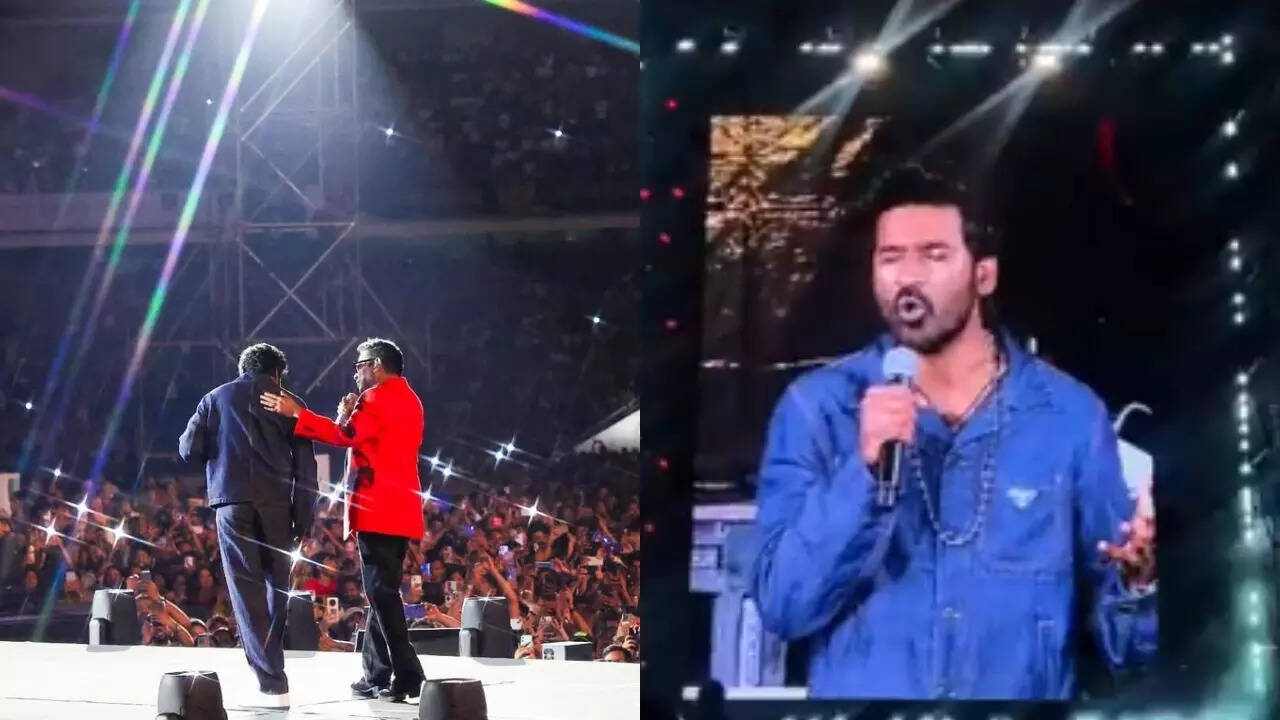 Dhanush makes surprise entry at AR Rahman's Mumbai concert; stirs ...