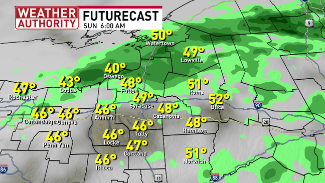 Cloudy, cool and wet weather continues through Sunday then warming up ...