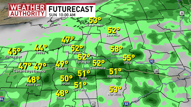 Cloudy, cool and wet weather continues through Sunday then warming up ...