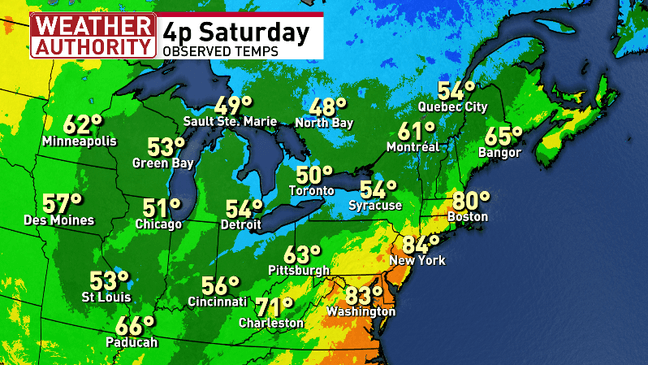 Cloudy, cool and wet weather continues through Sunday then warming up ...