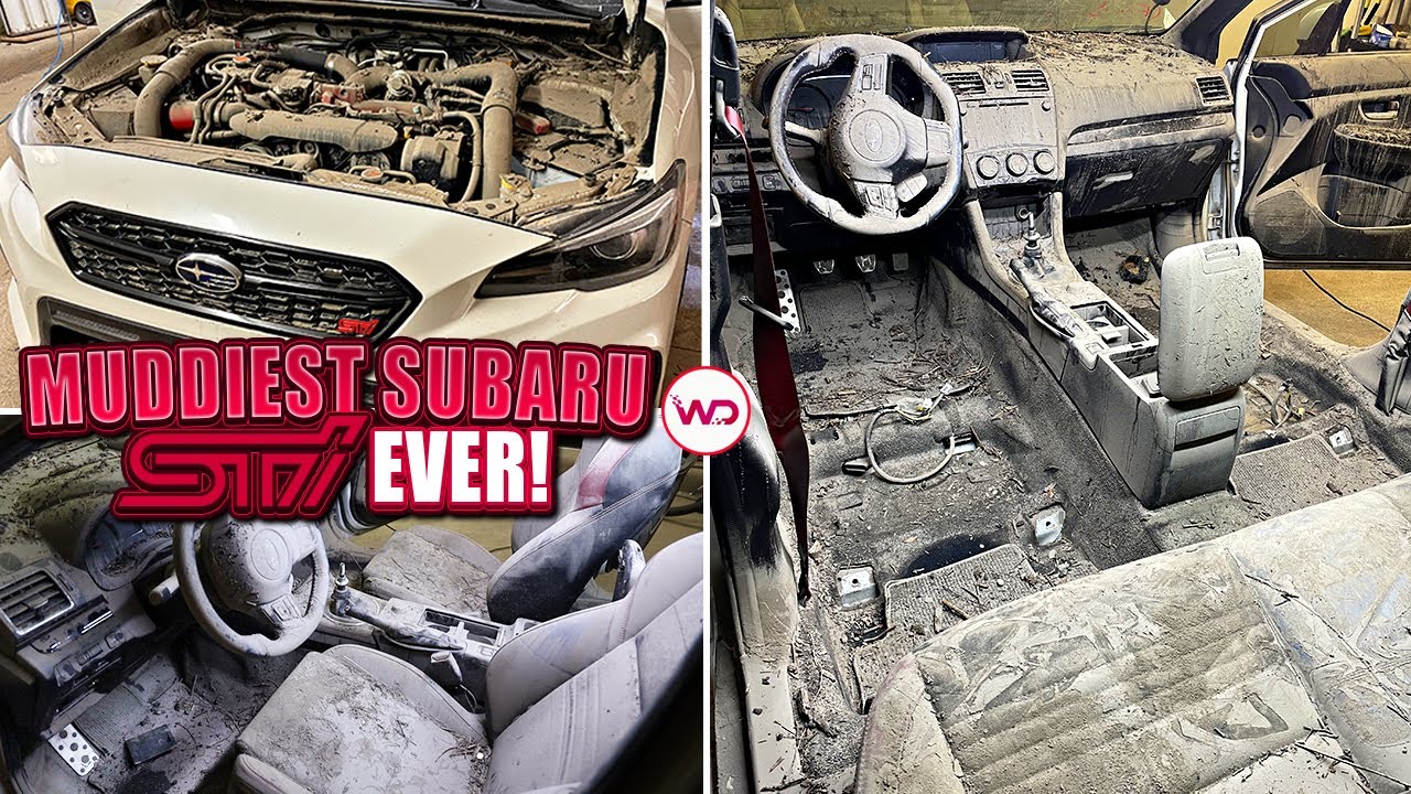 Subaru STI Covered in Mud Gets Insane Detail Transformation