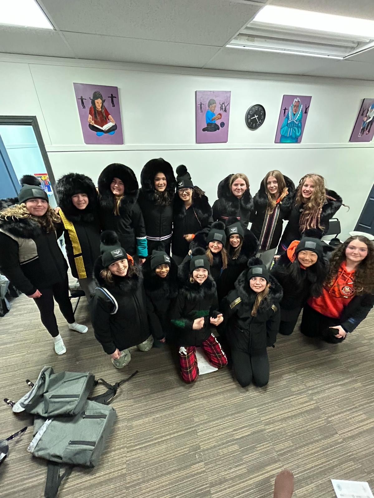16 parkas gifted to visiting girls' hockey team in Rankin Inlet, Nunavut