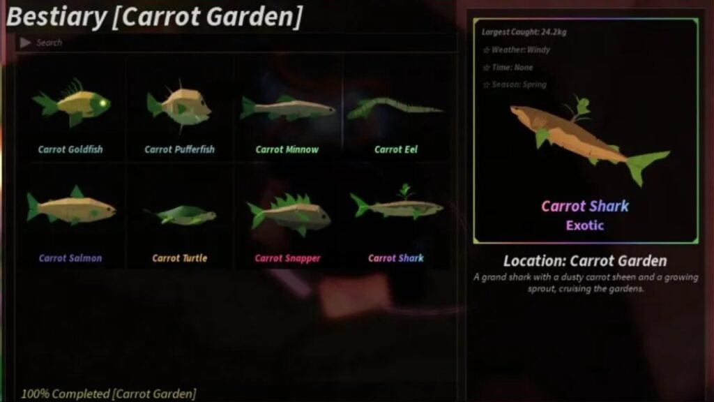 Fisch complete Carrot Garden guide— New Bestiary, Carrot Rod, and more
