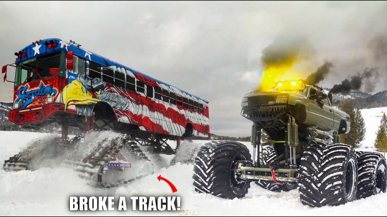 Monster Max gets stuck, Freedom Bus makes daring recovery