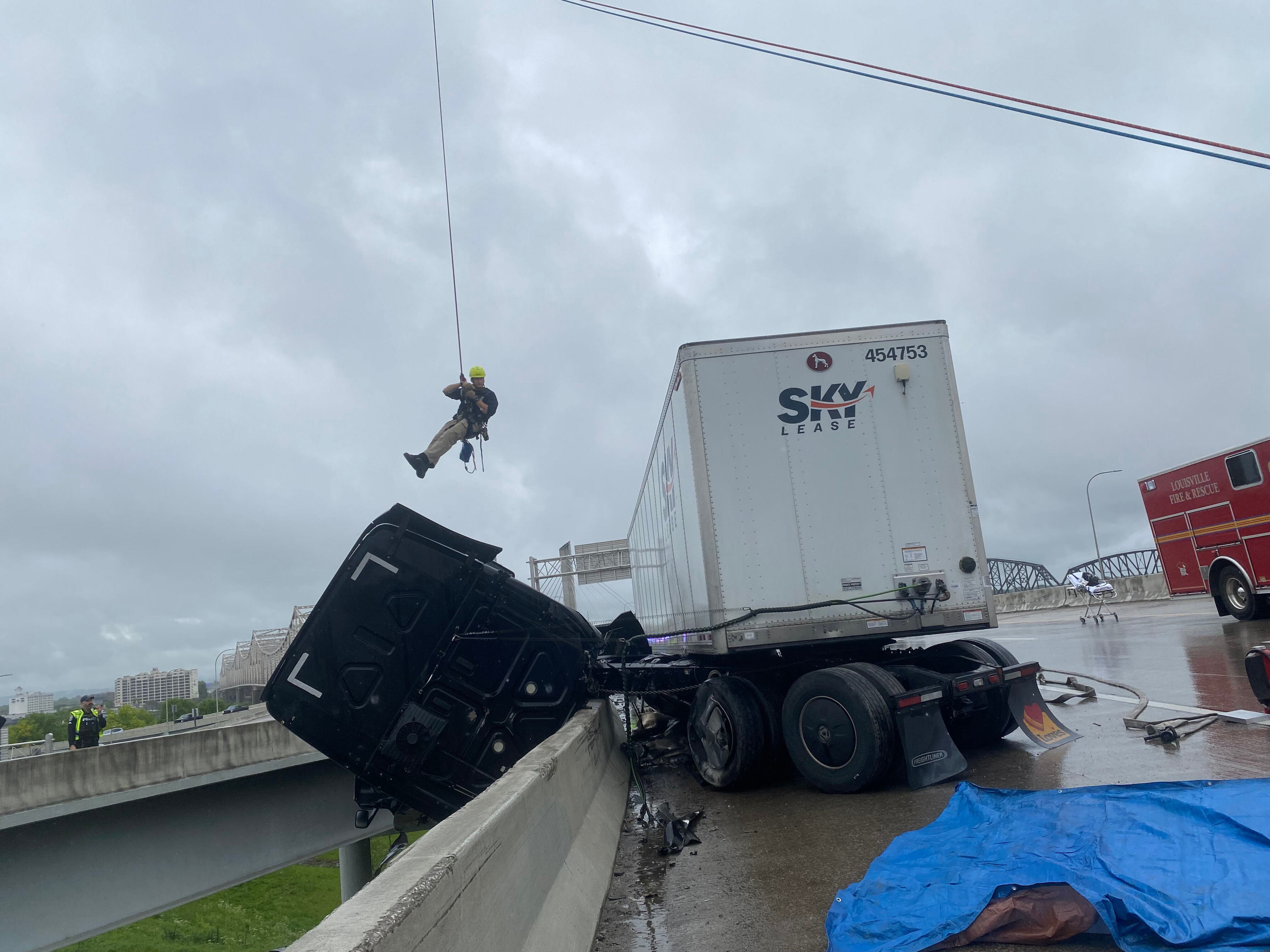 ‘That’s what they prepare for’: Driver rescued after crash leaves semi ...