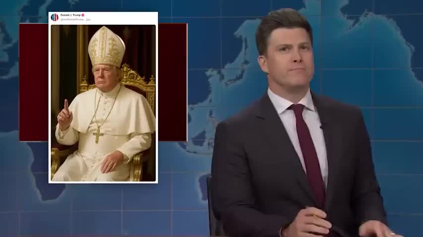 Watch 'SNL' Mock Trump For Posting Himself As Pope