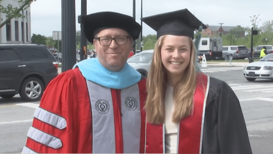 Daughter graduates with father at Ohio State spring commencement