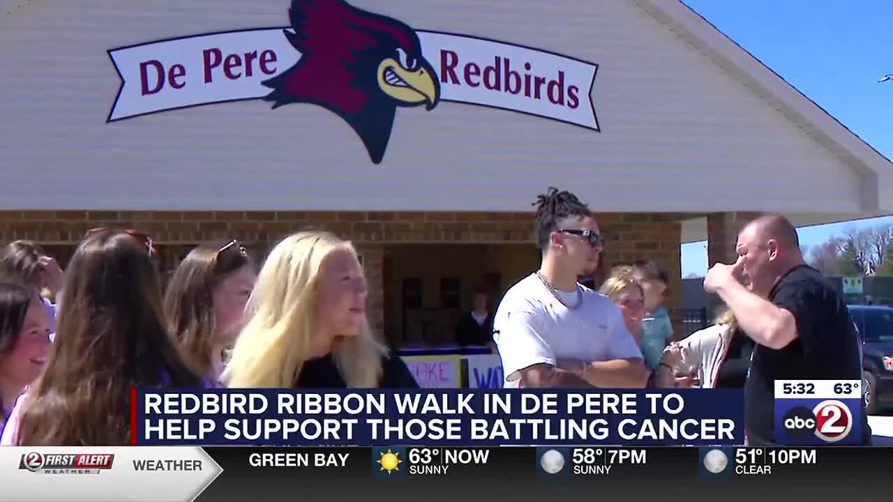 4th annual Redbird Ribbon Walk held in De Pere to raise money to fight ...