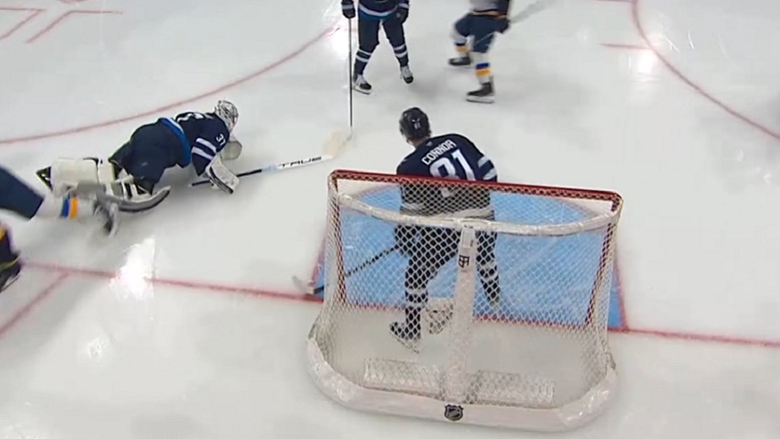 Hellebuyck gives up a goal on the first shot of Game 7.