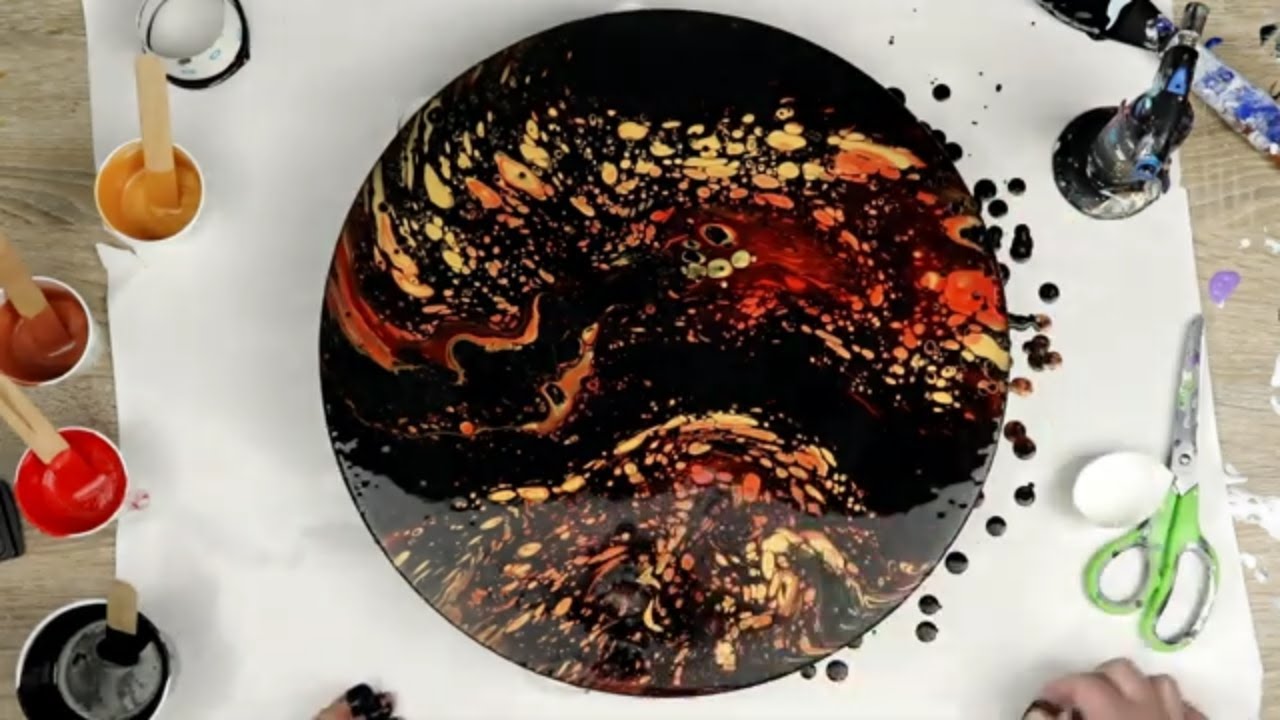 Explosion of Cells with Double Open Cup Acrylic Pour!