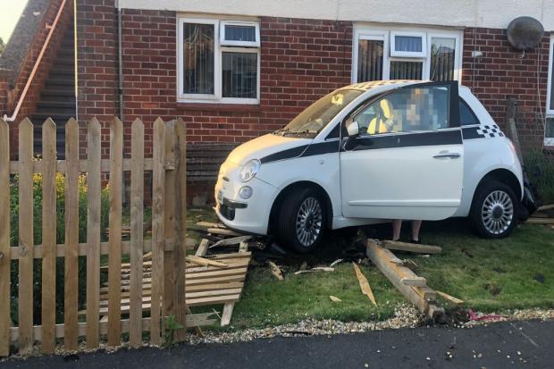 Resident "still in shock" after car smashes into motorcycle and hits ...