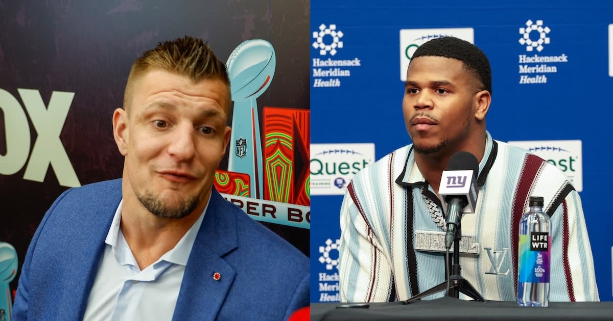 Rob Gronkowski rips Abdul Carter over ‘crazy’ Lawrence Taylor number ...