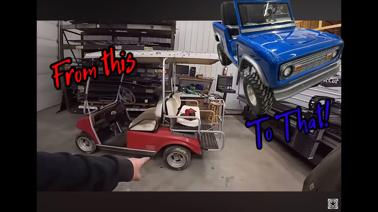 I Transformed a junk golf cart into a Ford Bronco! 🚙