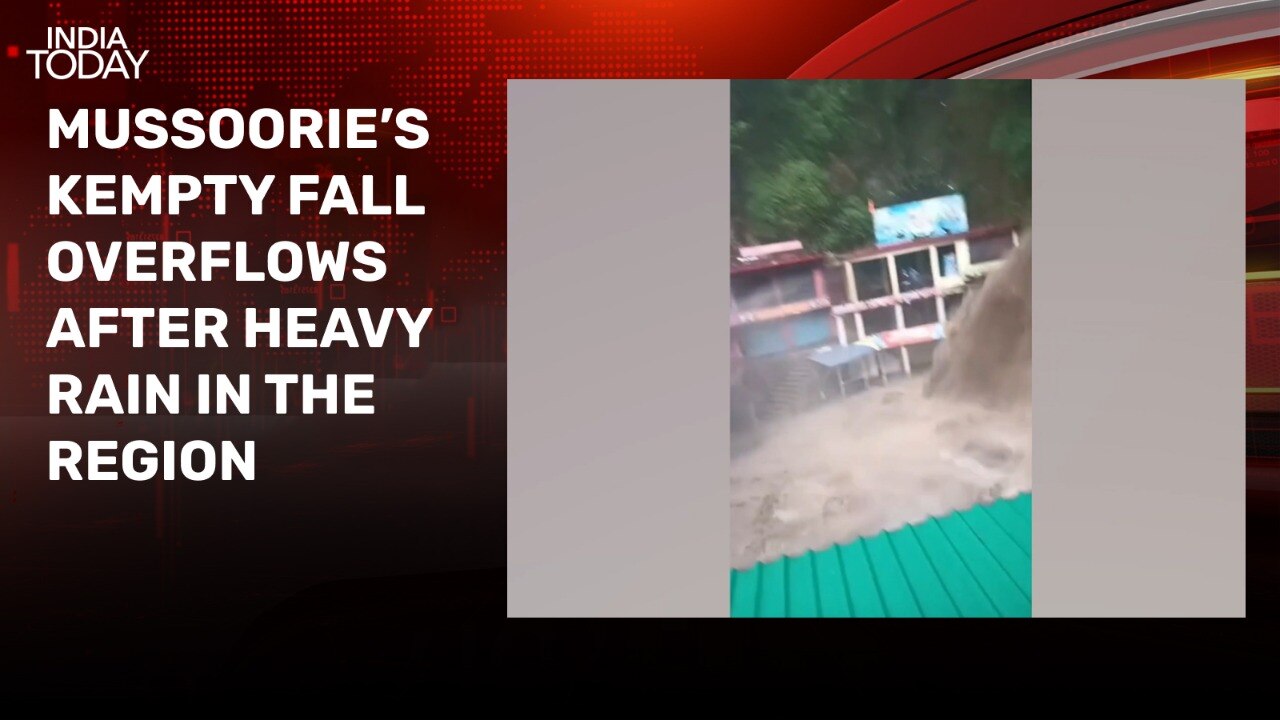 Watch: Mussoorie's popular Kempty Fall in spate following heavy rain