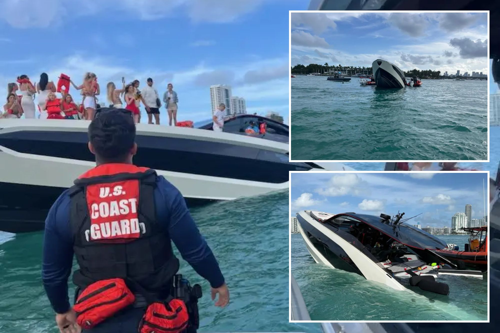 $4M Lamborghini luxury yacht ‘flipped over’ off Miami Beach, 32 ...