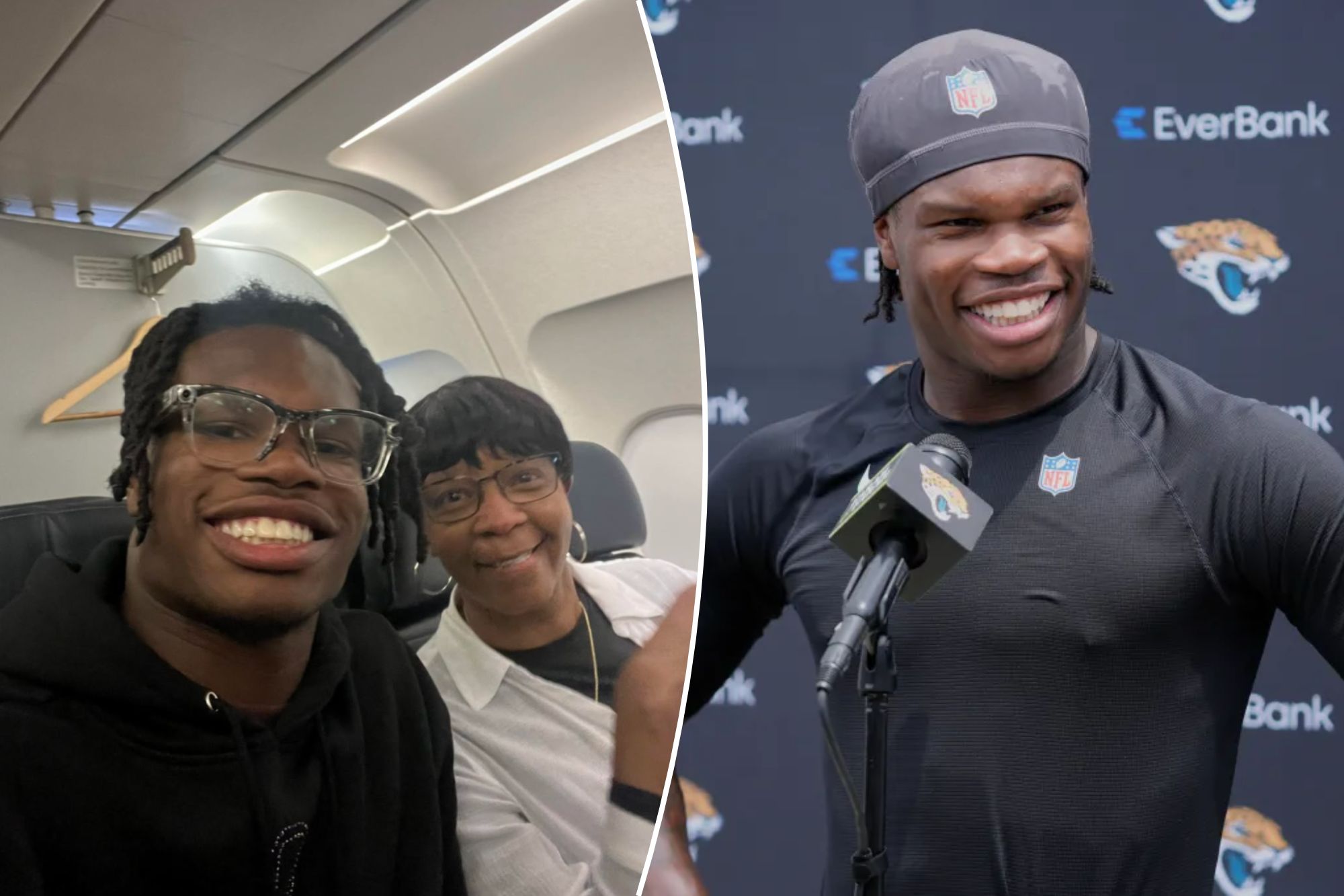 Stunned mother gushes over sitting next to Travis Hunter on flight ...