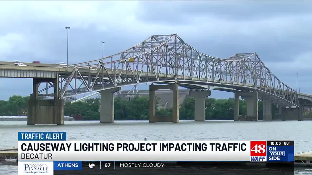 Road closure set for Monday on US-31 into Decatur as causeway lighting project continues
