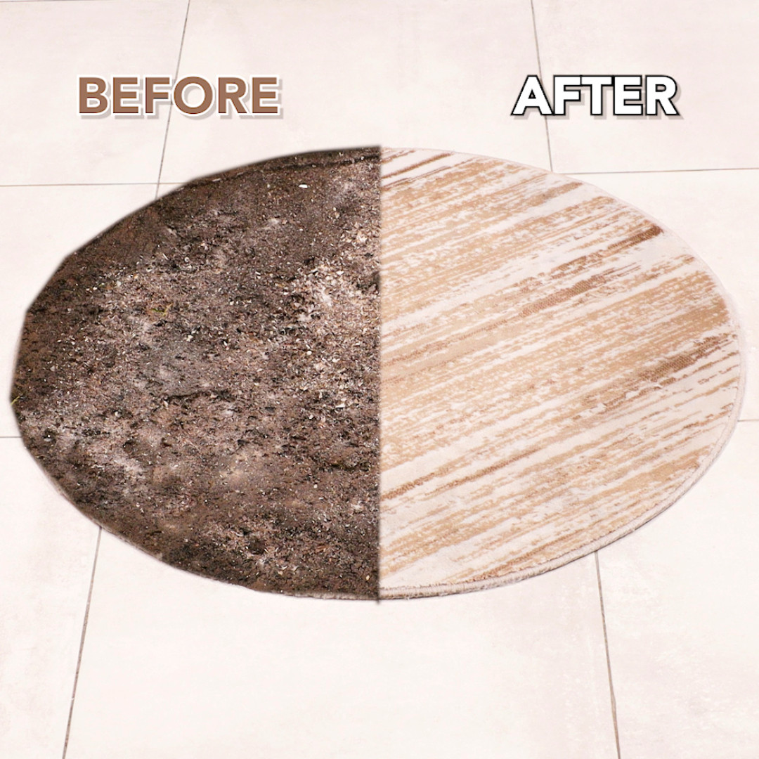 Satisfying Cleaning Of Dirty Rug