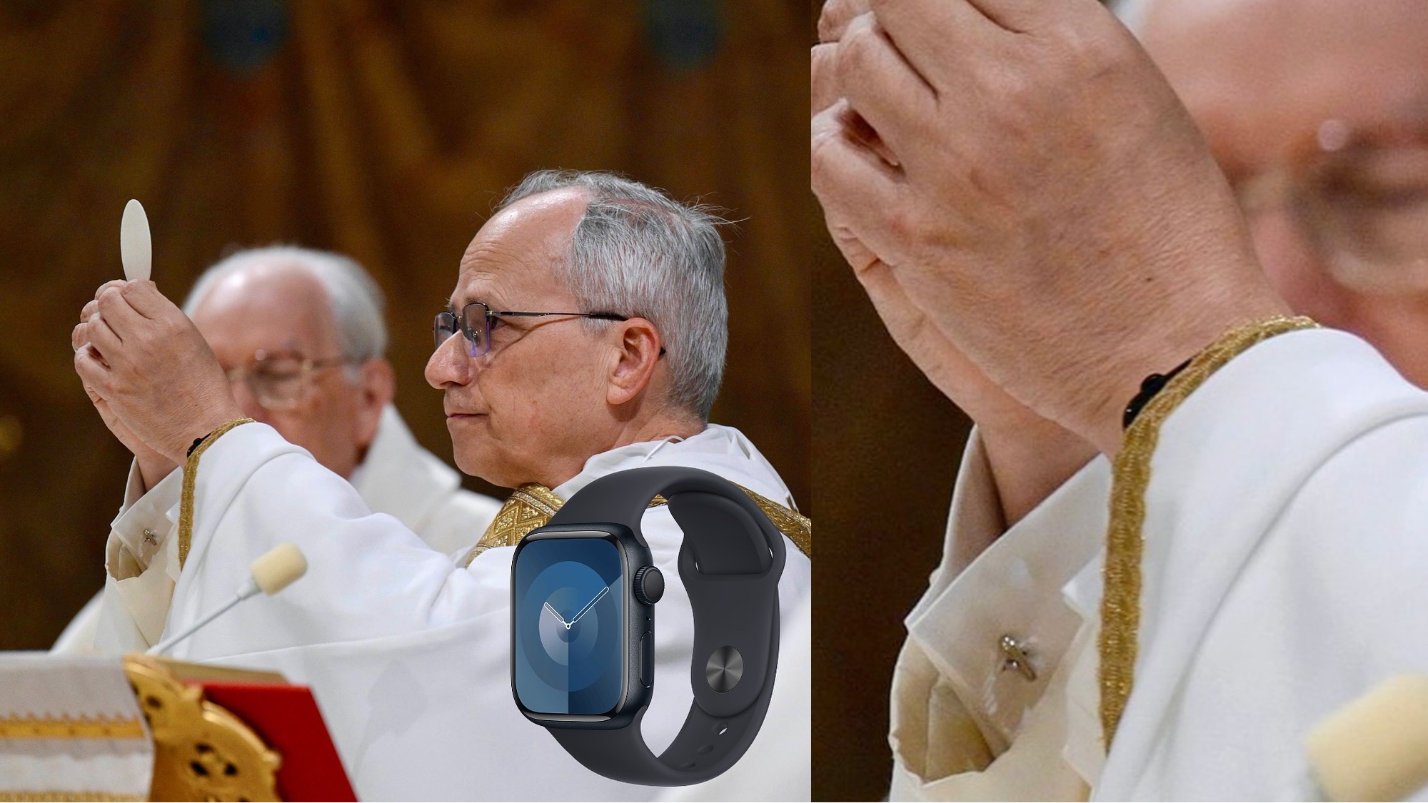 Nieuwe paus draagt Apple Watch tijdens mis en noemt AI als reden achter ...